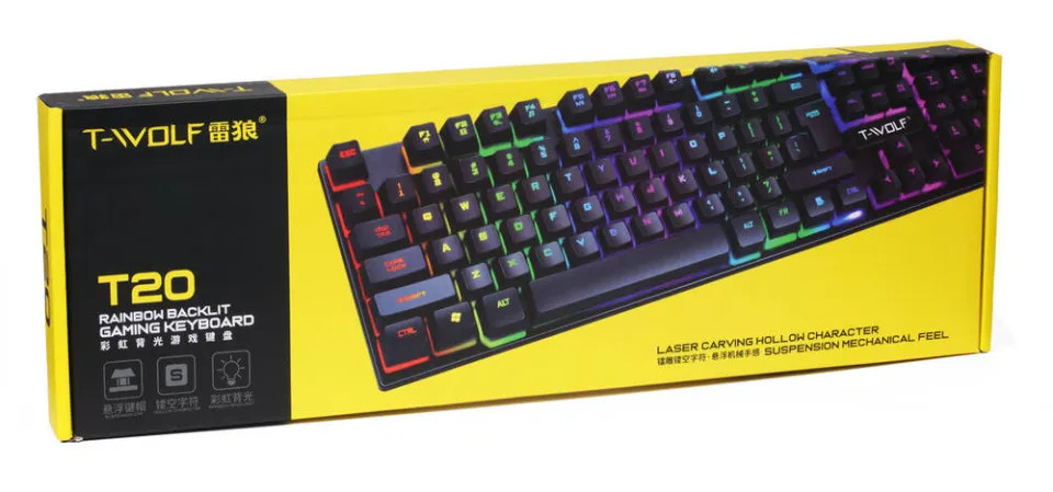 Buy T-Wolf T20 RGB Gaming Keyboard at Best Price | TBZ Engineering